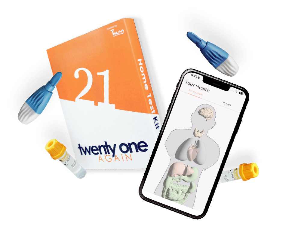 TwentyOneAgain - Blood Test Kits, Supplements & Hair Loss Solutions